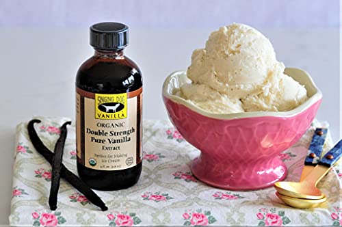 Singing Dog Organic Double Strength Pure Vanilla Extract, 4oz