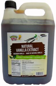 pure vanilla extract without alcohol / natural vanilla extract / alcohol free / without alcohol / bourbon vanilla / vegan / gluten free / 176 fl oz / 5 litres / halal