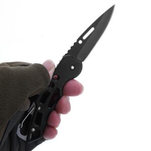 Pocket Folding Knife Tactical Knife Small Stainless Steel Blade 2.5 Inches Long Black Gift for Men and Women (6pack)