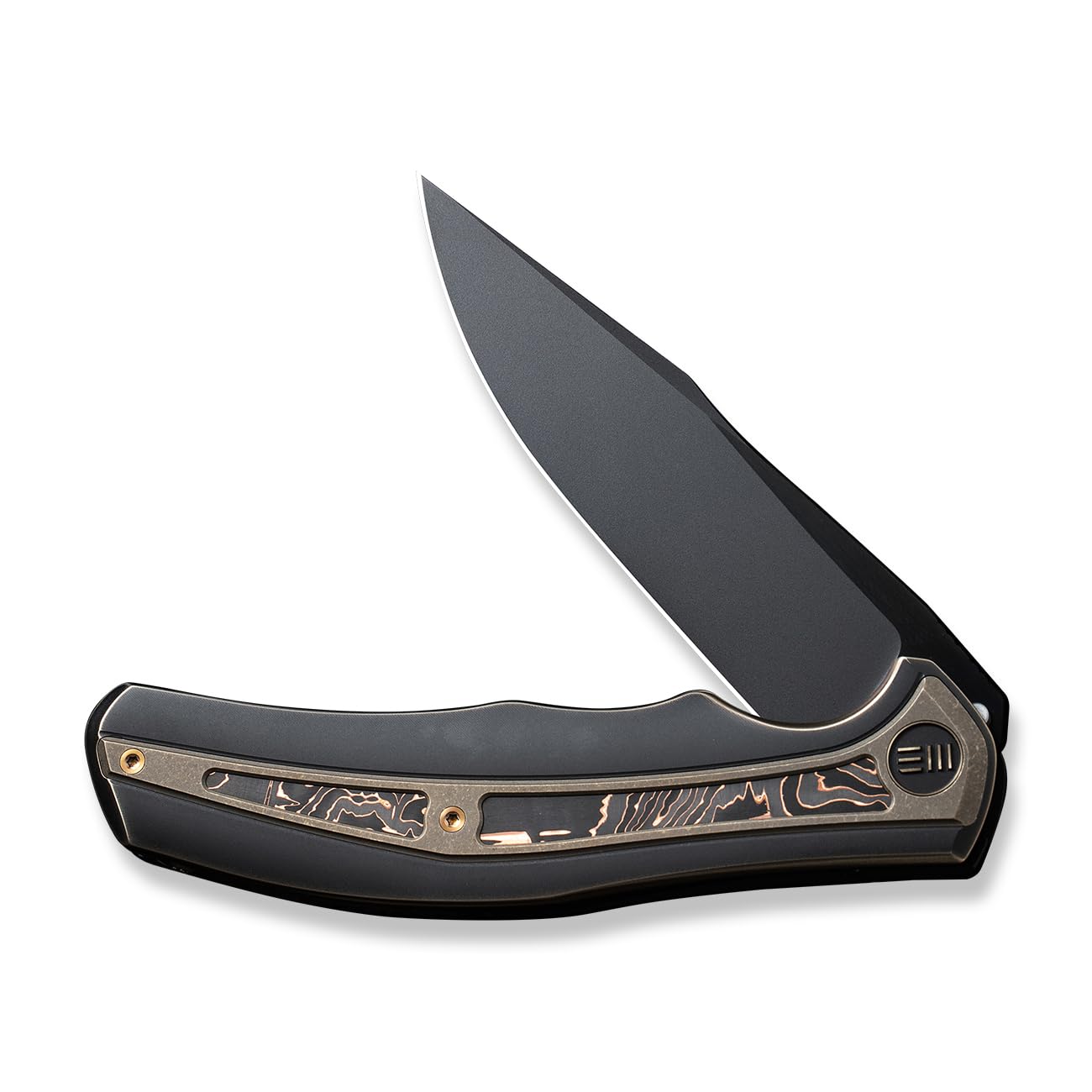 WE Kellen Bogardus WE22016-3 Bronze/Black Titanium Handle with Bronze Titanium & Copper Foil Carbon Fiber Inlay