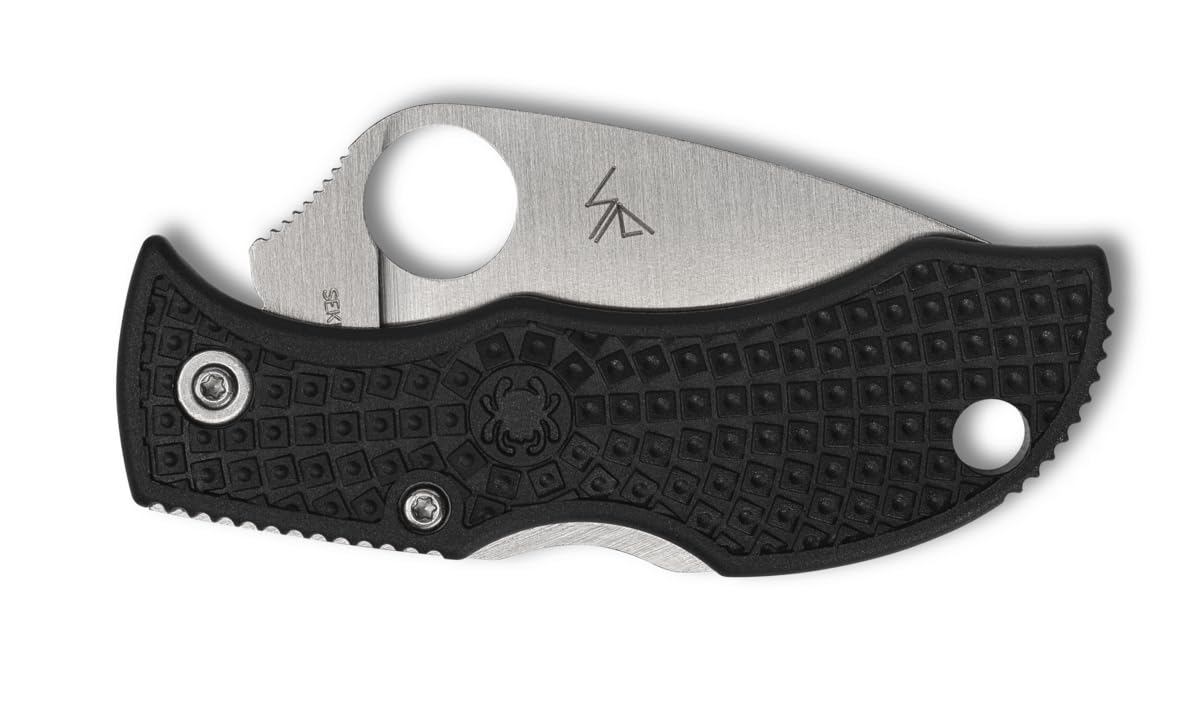 Spyderco Knives Manbug Lightweight MBKLFS Black FRN and Serrated VG-10 Pocket Knife