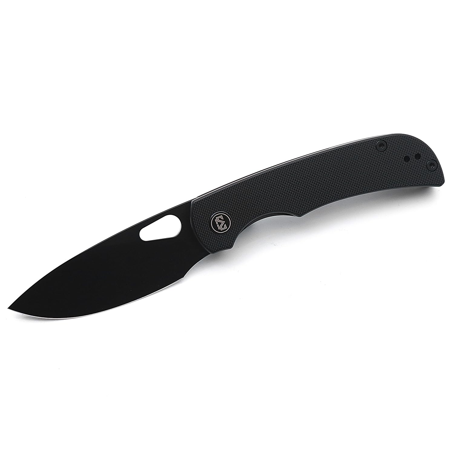 Miguron Knives M Moyarl Folding Knife,3.25" Black PVD 14c28n Steel Blade Black G10 Handle With Titanium Pocket Clip,Camping Hiking Pocket Knife MGR-806BK