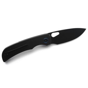 Miguron Knives M Moyarl Folding Knife,3.25" Black PVD 14c28n Steel Blade Black G10 Handle With Titanium Pocket Clip,Camping Hiking Pocket Knife MGR-806BK