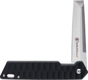 smith & wesson 24/7 folding cleaver with chisel blade and 7.75 overall length 3.25 in blade length,black