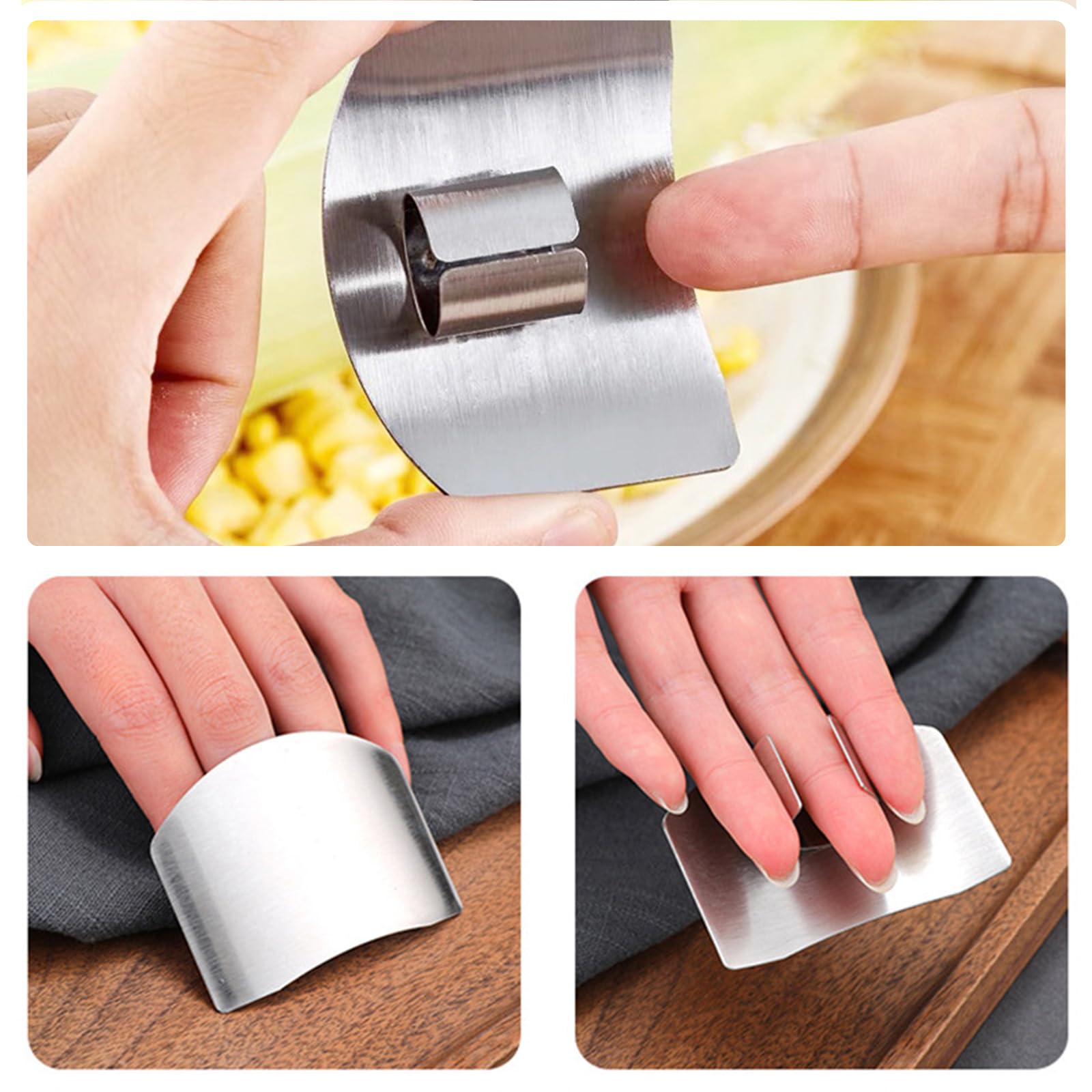 DAIRYCOF 8 Pcs Kitchen Finger Guards Chopping Onion holder Slicer,Adjustable Finger Nail Protector,Safe Knife Cutting Shield,finger guards for cutting Kitchen Tool to Slice Lemon Vegetables Fruit Meat