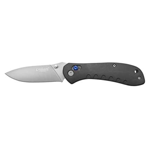 Camillus ROVAX 7.6-Inch Folding Knife, Pocket Knife with CUDA-Lock and GFN Handle, Black