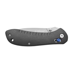 Camillus ROVAX 7.6-Inch Folding Knife, Pocket Knife with CUDA-Lock and GFN Handle, Black