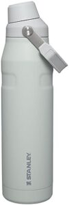 stanley iceflow fast flow water bottle 36 oz | angled spout lid | lightweight & leakproof for travel & gym | insulated stainless steel | bpa-free | fog glimmer