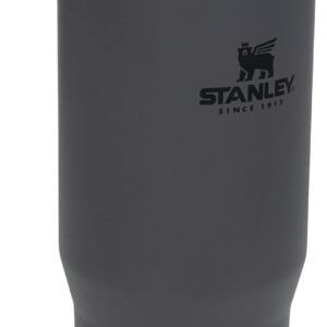 STANLEY IceFlow Stainless Steel Tumbler - Vacuum Insulated Water Bottle for Home, Office or Car Reusable Cup with Straw Leak Resistant Flip Cold for 12 Hours or Iced for 2 Days, Charcoal, 30OZ