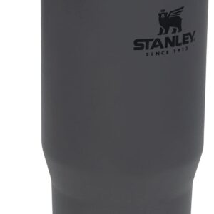 STANLEY IceFlow Stainless Steel Tumbler - Vacuum Insulated Water Bottle for Home, Office or Car Reusable Cup with Straw Leak Resistant Flip Cold for 12 Hours or Iced for 2 Days, Charcoal, 30OZ