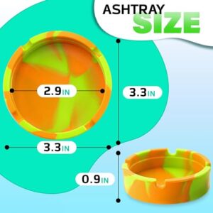 3Pcs Silicone Ashtrays for Cigarettes - Rubber Tray High Heat silicone cigarette holder Ash Tray Round Tray Cigar Ashtrays - Patio Decor ashtrays Outdoor Cigar Ashtray Indoor Decor Home Office Decor