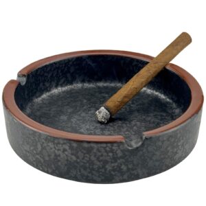 ceramic ashtray，home ashtray，ashtray，cigarette ashtray for indoor or outdoor use，coffee bar ashtray，cool lava dazzling black ashtray