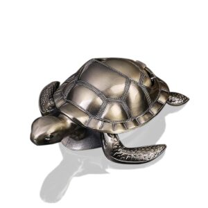 k cool turtle ashtray with lid windproof metal ashtray outdoor, indoor ashtray ash ashtray for weed, vintage practical decoration ashtrays for cigarettes metal gift for men women (bronze)