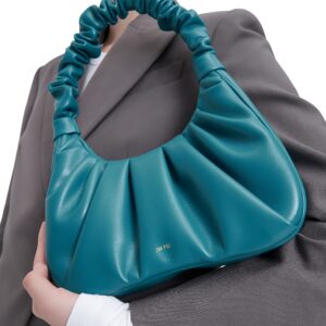 JW PEI Women's Gabbi Ruched Hobo Handbag (Peacock Blue)