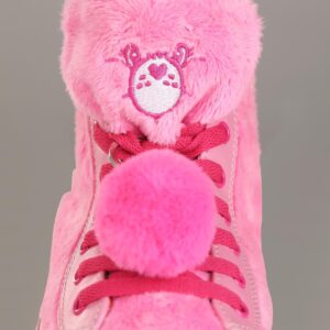 Care Bears Adult Pink Cheer Bear Shoes with Faux Fur and Embroidered Details (US Footwear Size System, Adult, Women, Numeric, Medium, 5)