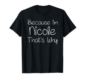 nicole funny personalized birthday women name gift idea t-shirt