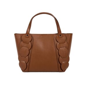 danielle nicole flora tote bag, cognac