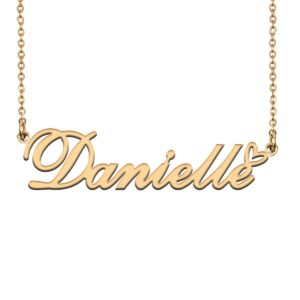 huan xun unique name necklace gold with heart customized jewelry gifts for women danielle