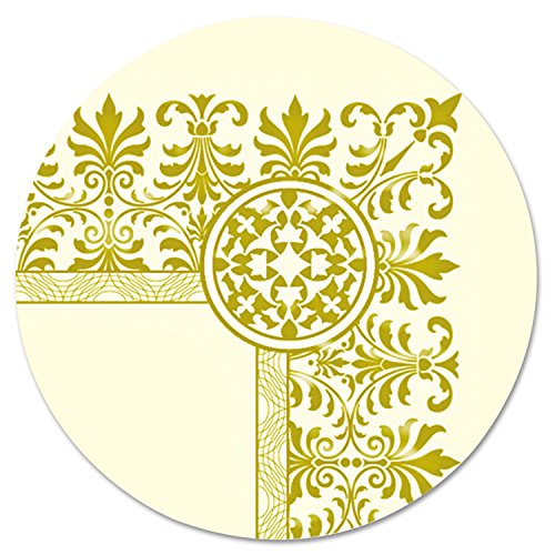 Southworth® Premium Foil Certificates, 8 1/2" x 11", 66 Lb, Ivory/Gold Foil Fleur, Pack Of 15