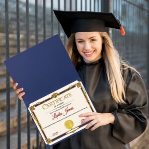 75 Pcs Certificate Kit, 25 Gold foil Certificate Holders & 25 Certificate Paper & 25 Certificate Seals Stickers for Graduation Diploma, Award Accomplishment.