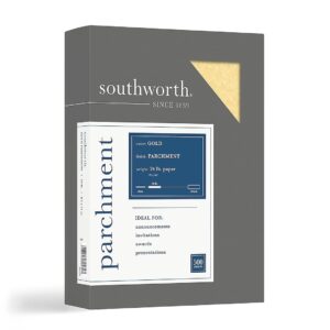 southworth 994c parchment specialty paper gold 24 lb. 8 1/2 x 11 500/box