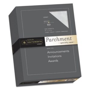 southworth parchment specialty paper, gray, 24lb, 8 1/2 x 11, 500 sheets