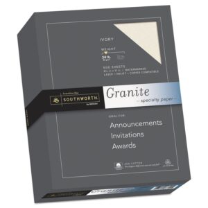 southworth 934c granite specialty paper ivory 24 lbs. 8-1/2 x 11 25% cotton 500/box