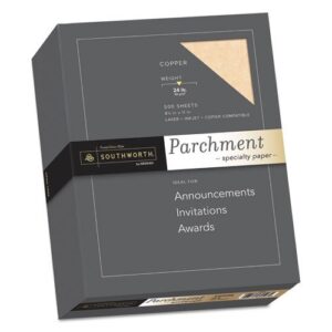 southworth parchment specialty paper, copper, 24lb, 8 1/2 x 11, 500 sheets