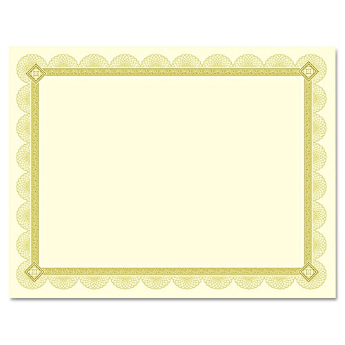 Southworth CTP2V Premium Certificates Ivory Spiro Gold Foil Border 66 lb 8.5 x 11 15/Pack