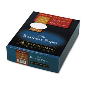 southworth : credentials collection fine business paper, white, 24lb, letter, 500 sheets -:- sold as 2 packs of - 1 - / - total of 2 each