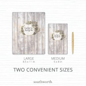 Southworth Premium Journal, 5.5” x 8.25”, Rustic Greenery Design, Premium 28lb/105gsm Paper, Medium Book Bound Journal, Medium Book Bound Journal, 80 Ruled Sheets/160 Ruled Pages (91919)