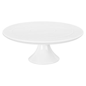 kootek white cake stand, 10 x 10 inches porcelain cake plate cake pedestal stand display dessert stand for party, wedding, birthday, baby shower