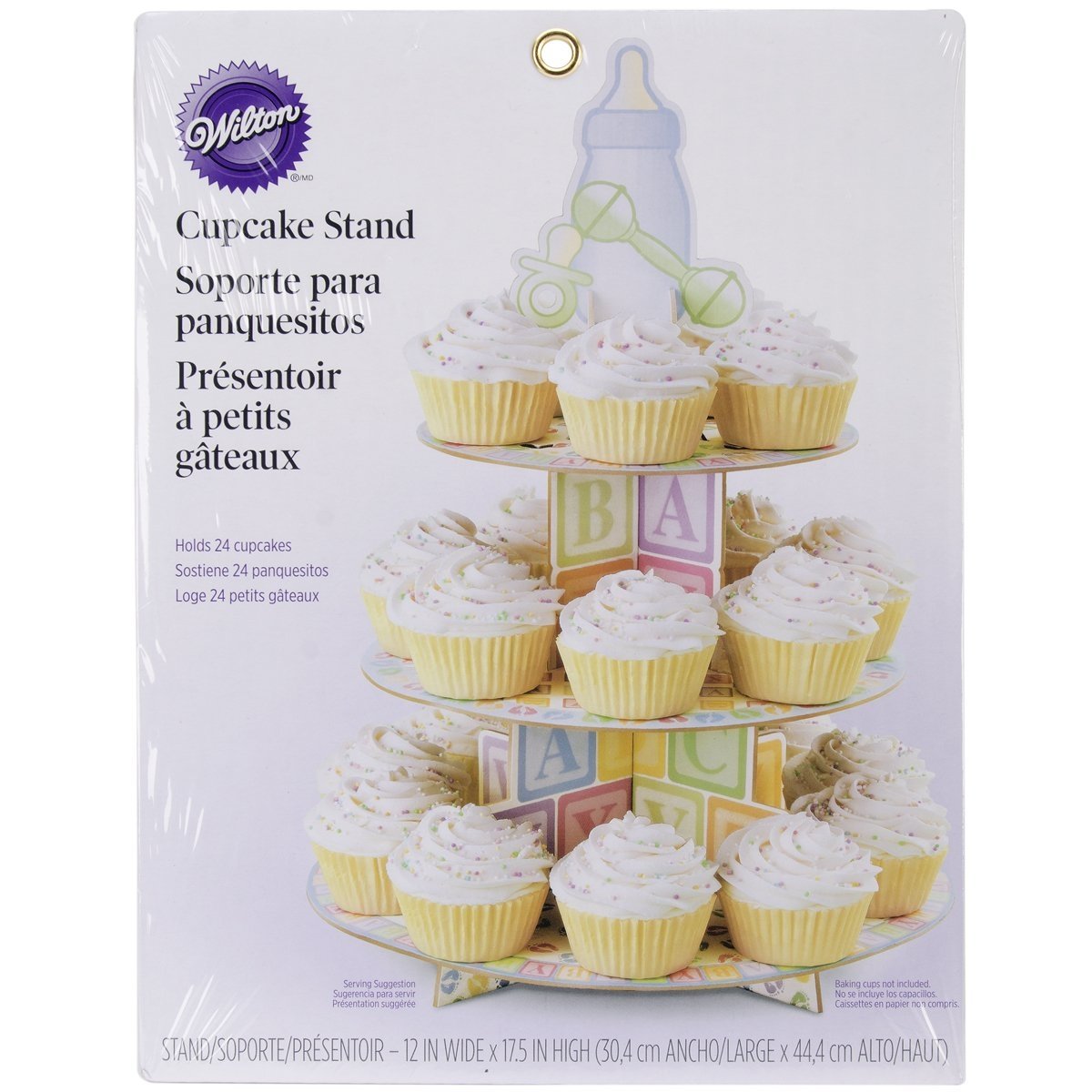 Treat Stand-Baby Feet 12x17.5 Holds 24 Cupcakes