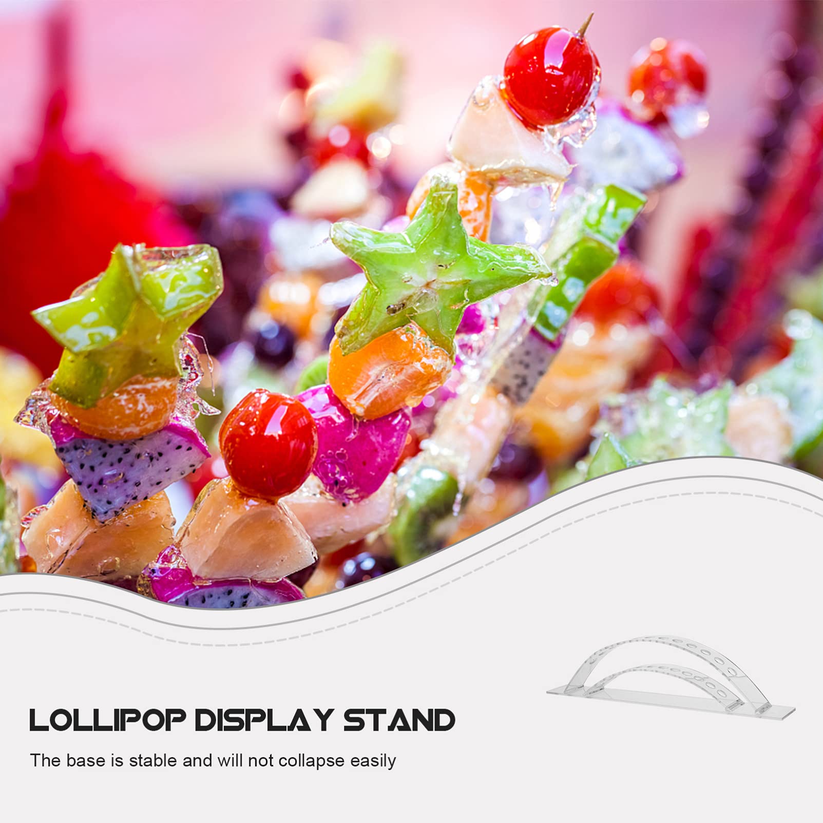 Hemoton 1pc Lollipop Stand Lollipops Stand Lollipop Display Stand Clear Display Stand Simple Lollipop Holder Cake Pop Stand Lollipop Candy Table Holder Cupcake Acrylic Material Pan Round