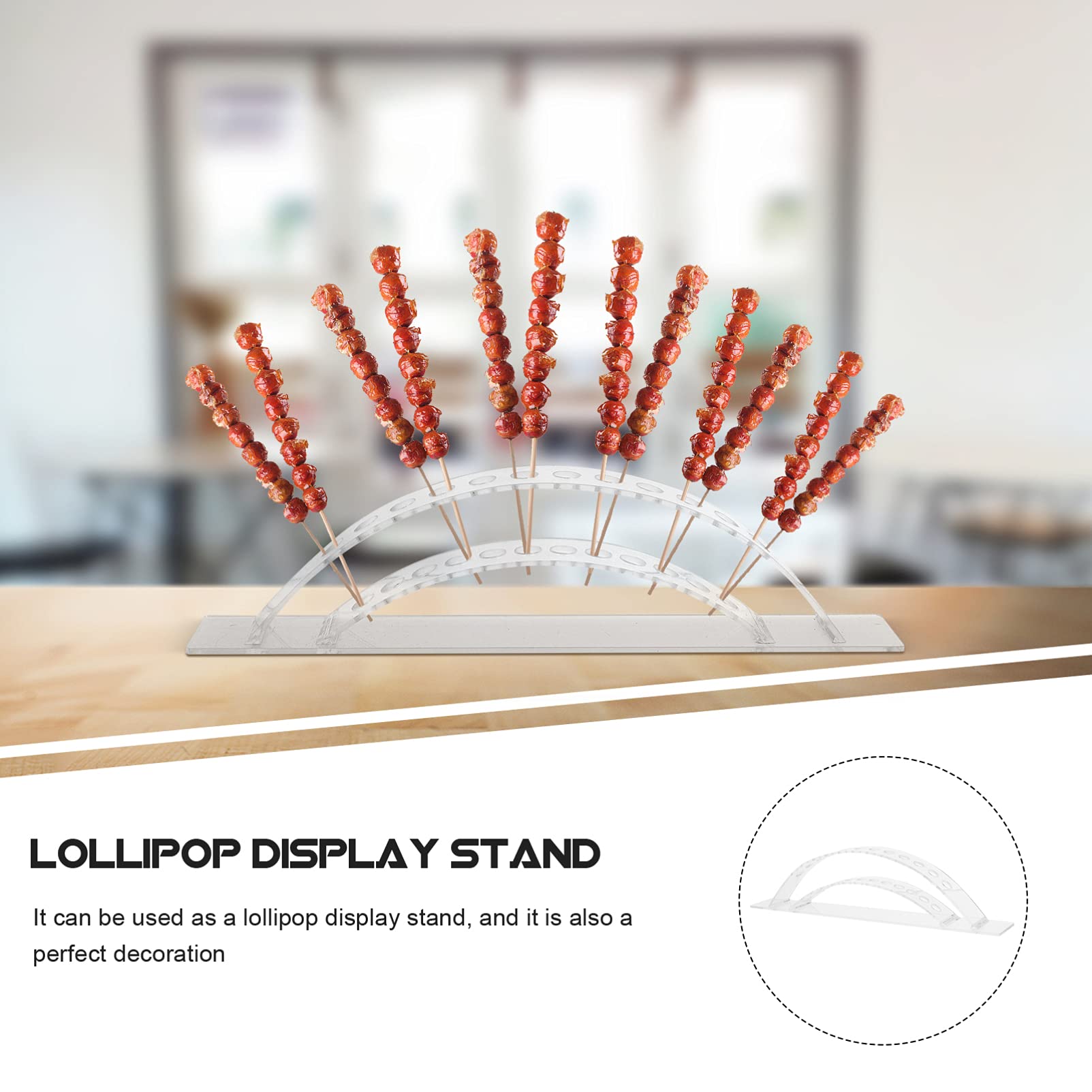 Hemoton 1pc Lollipop Stand Lollipops Stand Lollipop Display Stand Clear Display Stand Simple Lollipop Holder Cake Pop Stand Lollipop Candy Table Holder Cupcake Acrylic Material Pan Round