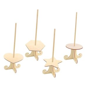 lifkome 8 pcs wooden donut stand donut treat stand doughnuts stand donut display stand donut tree stand donut bar stand donuts stand for party wooden doughnut holder baby pendant household