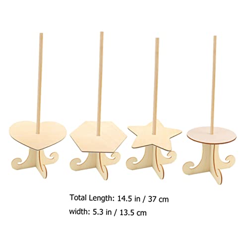 LIFKOME 8 pcs Wooden Donut Stand donut treat stand Doughnuts Stand donut display stand donut tree stand donut bar stand donuts stand for party Wooden Doughnut Holder Baby pendant household