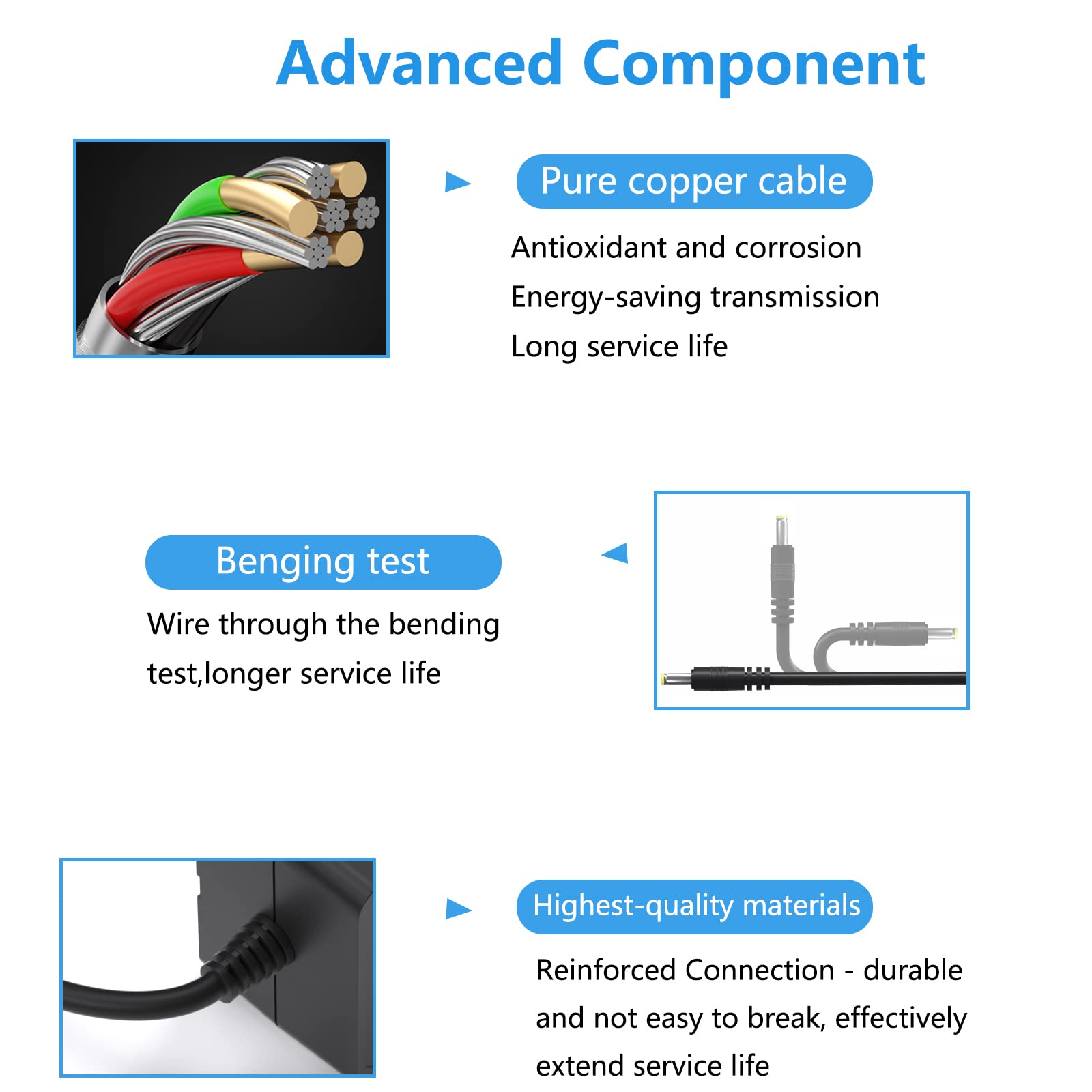 Replacment for PetSafe Wireless Fence Power Cord Compatible with PetSafe IF-100 PIF-300 IF-101 RFA-443 300-034 650-231 PIF00-15001 PIF00-13663 RFA-554 RFA-584 Wireless Fence Pet Containment System