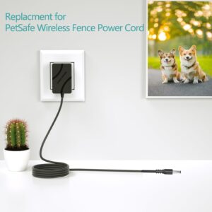 Replacment for PetSafe Wireless Fence Power Cord Compatible with PetSafe IF-100 PIF-300 IF-101 RFA-443 300-034 650-231 PIF00-15001 PIF00-13663 RFA-554 RFA-584 Wireless Fence Pet Containment System