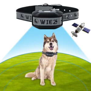 wiez gps wireless dog fence, electric dog collar fence,pet containment system,range 65-3281ft, adjustable warning strength, rechargeable, harmless and suitable for all dogs