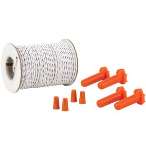 petsafe twisted wire kit for in-ground fence, 100 ft of pre-twisted wire for faster installation from the parent company of invisible fence brand,orange and white