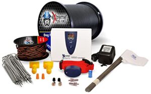 underground electric dog fence ultimate - extreme pro dog fence system for easy setup and maximum longevity and continued reliable pet safety - 1 dog | 500 feet pro grade dog fence wire