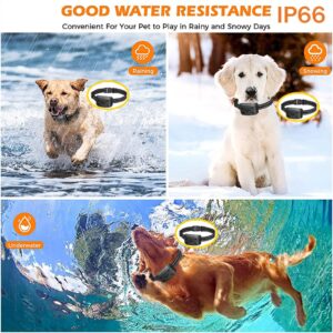 2-in-1 Wireless Dog Electric Fence, Pet safe Containment System, Shock Dog Training Collar Receiver with Remote Boundary,Adjustable Control Range, Rechargeable, Waterproof, for All Dogs,for3dogs