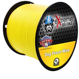 Professional Electric Dog Fence Wire - Heavy Duty Direct Ground Burial Rated Perimeter Wire - Stands Up to the Elements on ANY Wired Underground Dog Fence - 1000 Feet