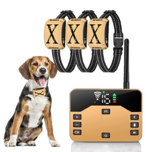 2 in 1 wireless dog fence, pet safe electric boundary containment system, remote dog boundary container system, adjustable signal range, rechargeable waterproof training collar receiver for 1 2 3 dogs