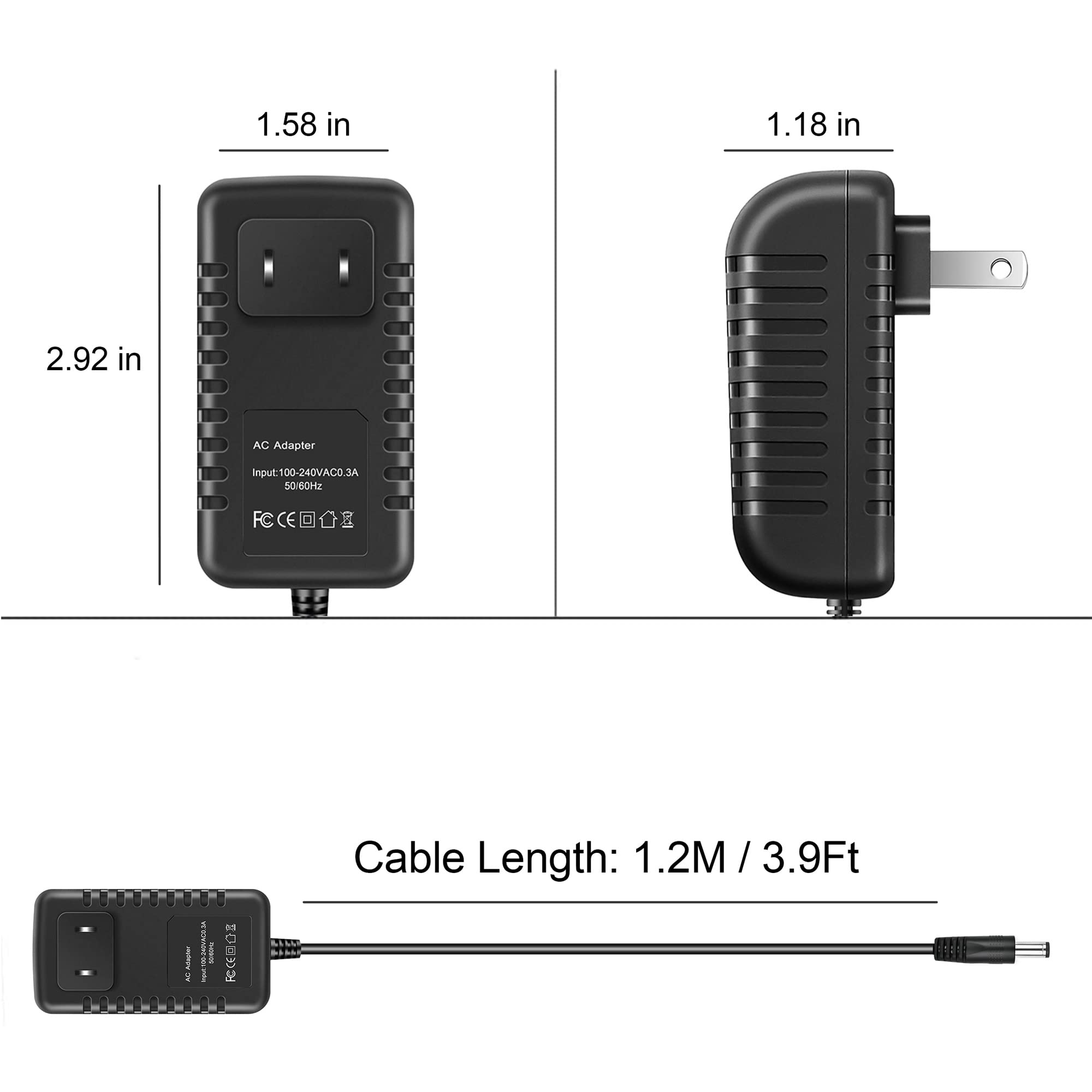 J-ZMQER 12V AC/DC Adapter Compatible with Petsafe Wireless Fence IF 100 PIF 300 Power Cord Charger