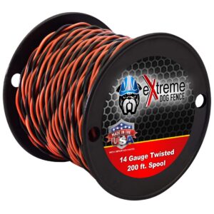 200ft roll 14 gauge heavy duty professional grade twisted dog fence wire - compatible with all brands