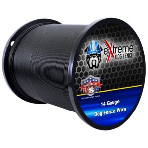 electric dog fence wire 14 gauge 1000 ft - heavy duty core electric dog fence boundary wire - compatible with all in-ground pet fence systems