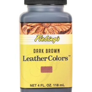 Fiebing's LeatherColors 4oz Dark Brown - Water based penetrating & permanent leather dye