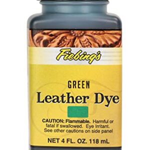 Fiebing's Leather Dye - Alcohol Based Permanent Leather Dye - 4 oz - Green